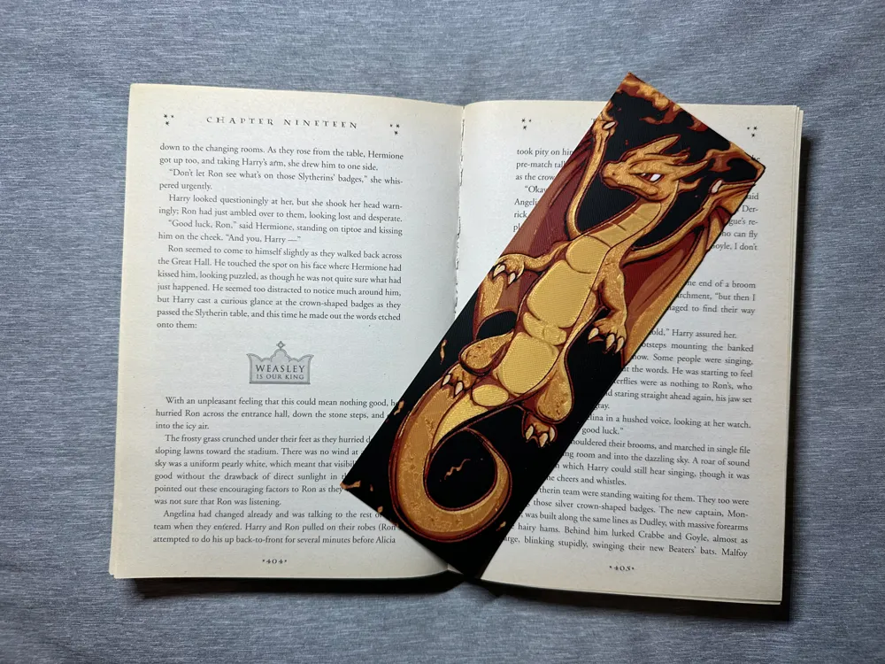 Charizard Hueforge Bookmark 2 - 2 sizes - Free 3D Print Model - MakerWorld
