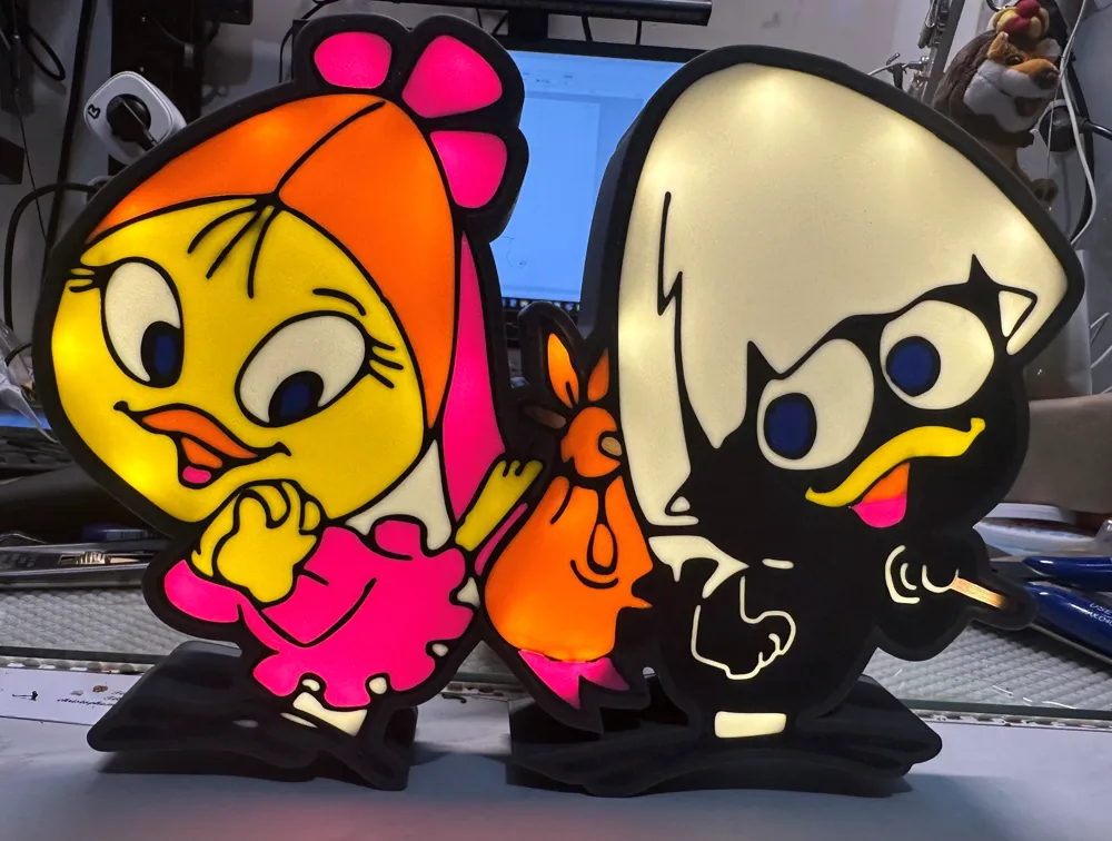 calimero et priscilla box LED by Mtotophe - MakerWorld