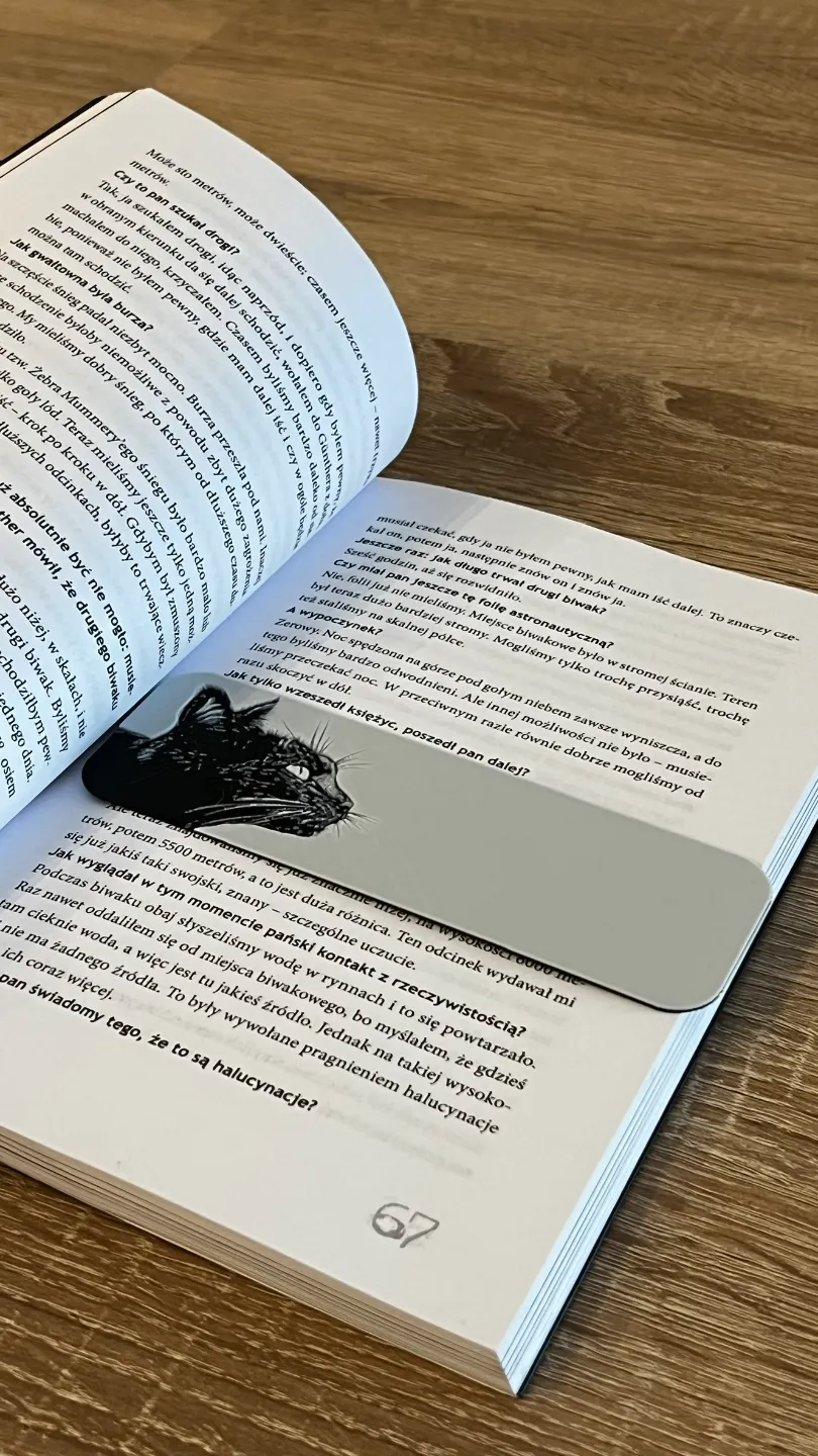 Black & White Cat Bookmark Hueforge Two Colors by Azi - MakerWorld