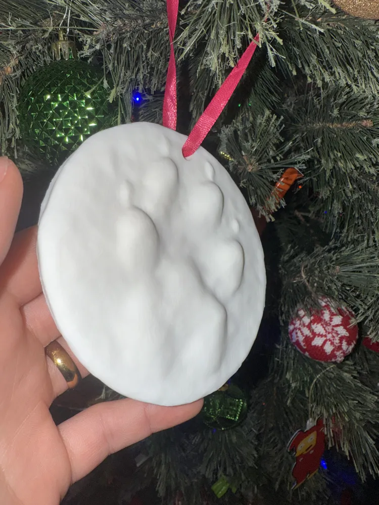 Dog Paw Christmas Ornament, Pet Paw Print Display - Free 3D Print Model ...