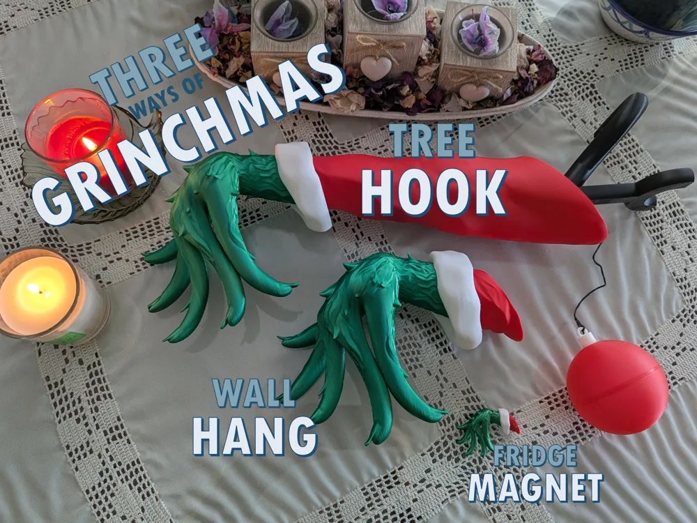 Grinch hand decor - Updated tree hang! by avaloonunder MakerWorld ...