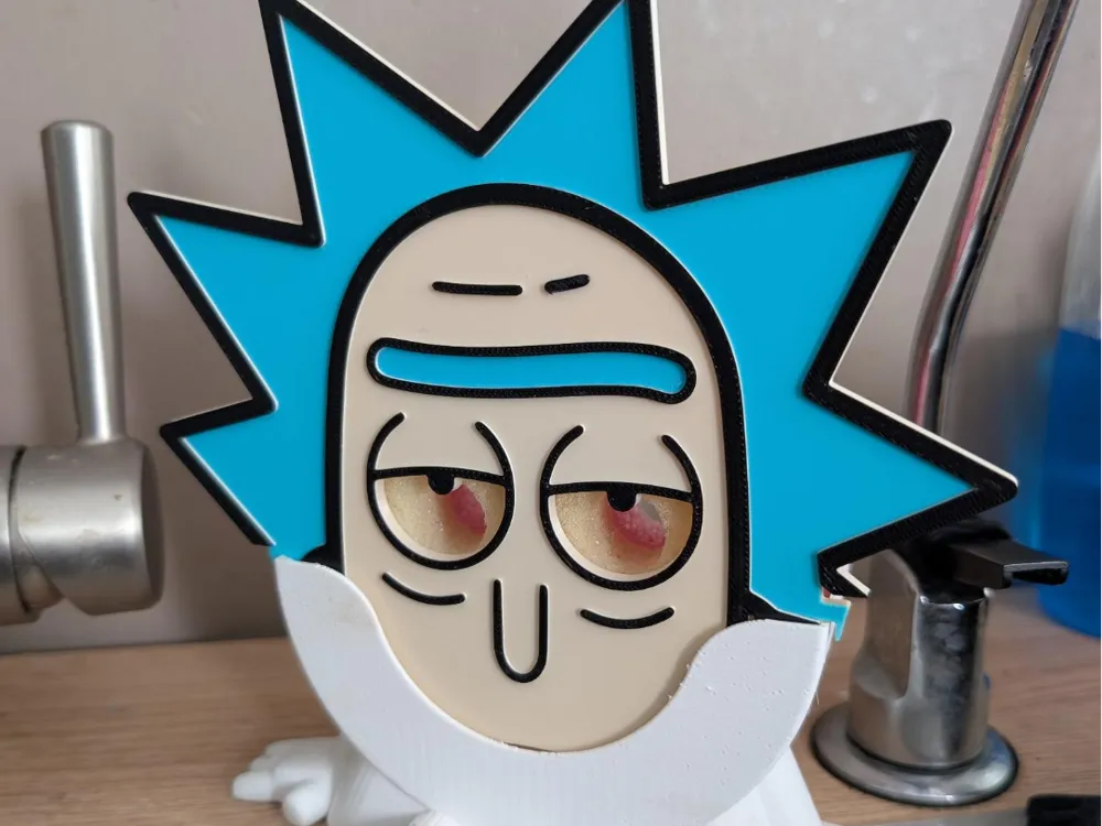 Rick Sanchez Scrub daddy/ mommy mask - Free 3D Print Model - MakerWorld