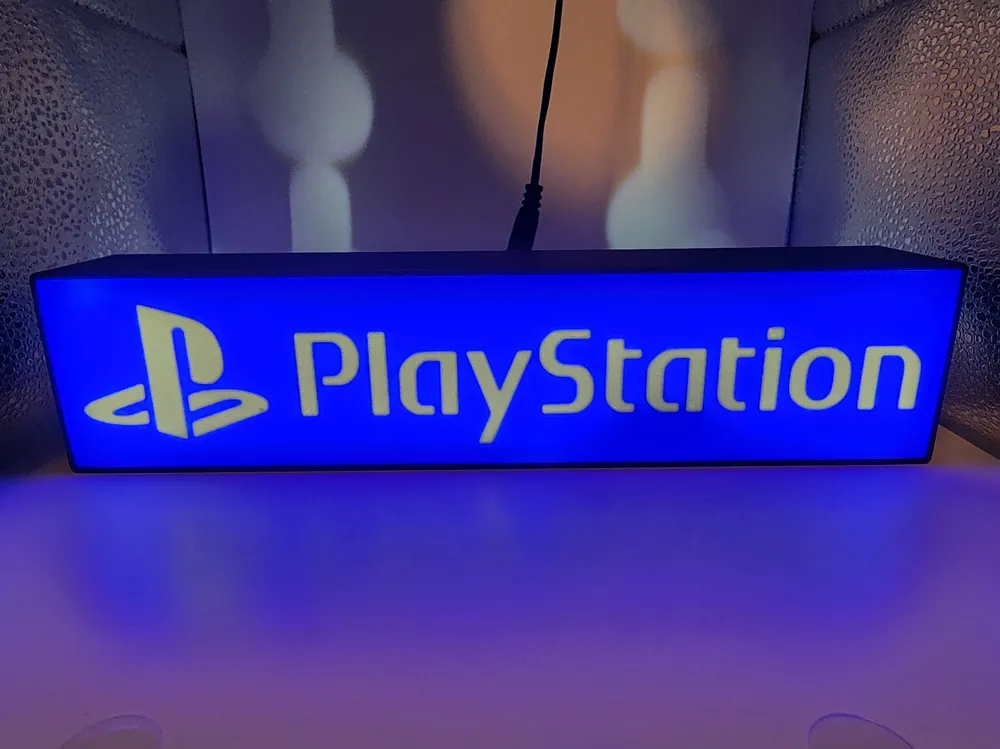 Playstation Logo (Light-Up Sign) - Free 3D Print Model - MakerWorld