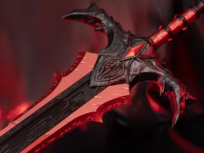 Crimson Shadow, Sword of the Dark Knight - MWH - Free 3D Print Model ...
