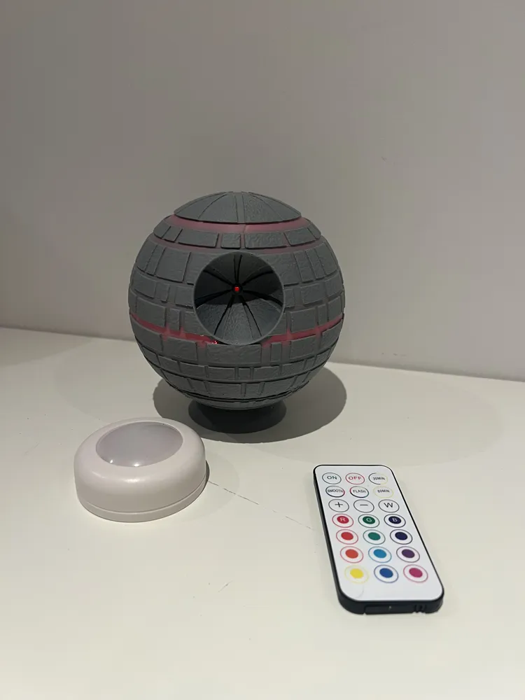 Death Star Lamp - Bambu KC007 or E17 - Free 3D Print Model - MakerWorld