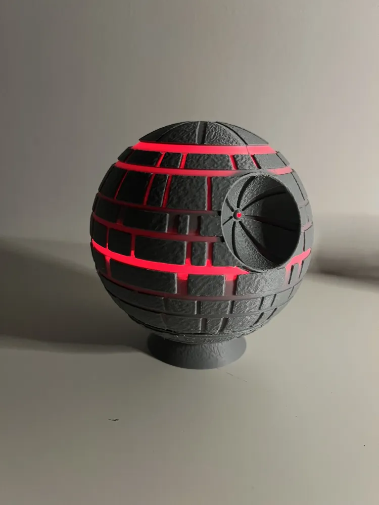 Death Star Lamp - Bambu KC007 or E17 - Free 3D Print Model - MakerWorld