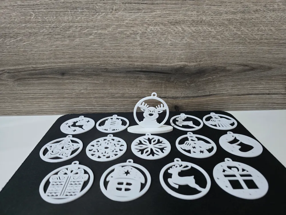 14x each 2D Christmas decorations for the tree by 3Devil - MakerWorld