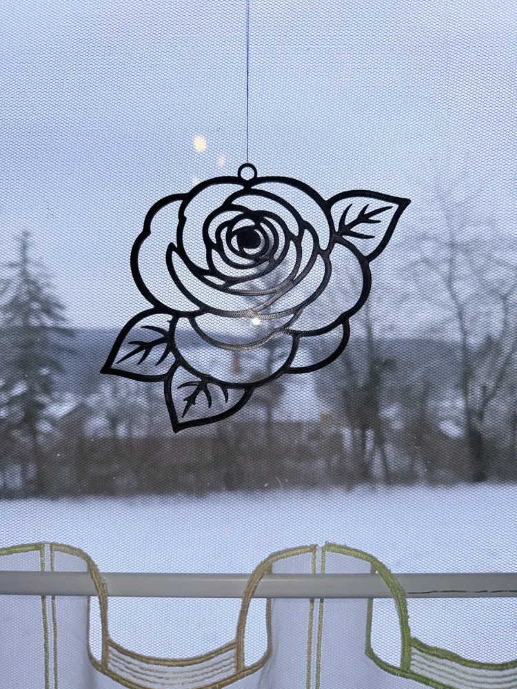 Window Picture / Window Decoration Flower / Rose - Free 3D Print Model ...