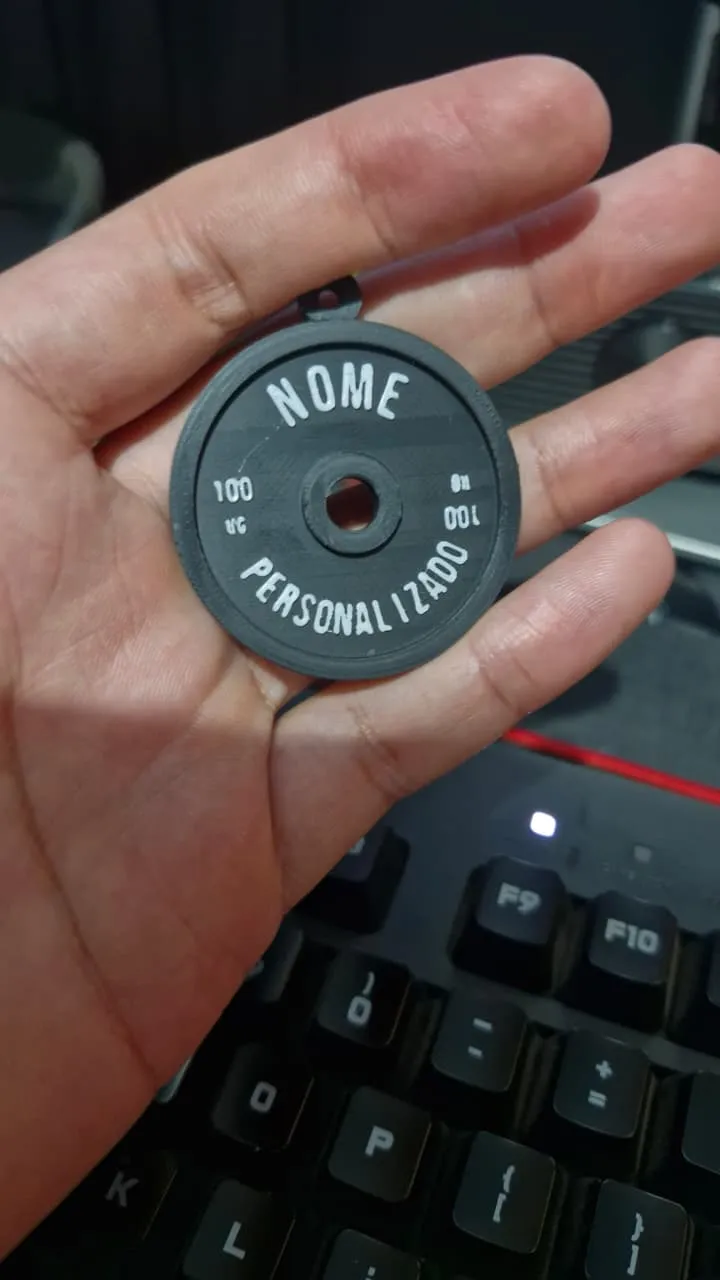 Custom weight Plate / Anilha Customizavel - Free 3D Print Model ...