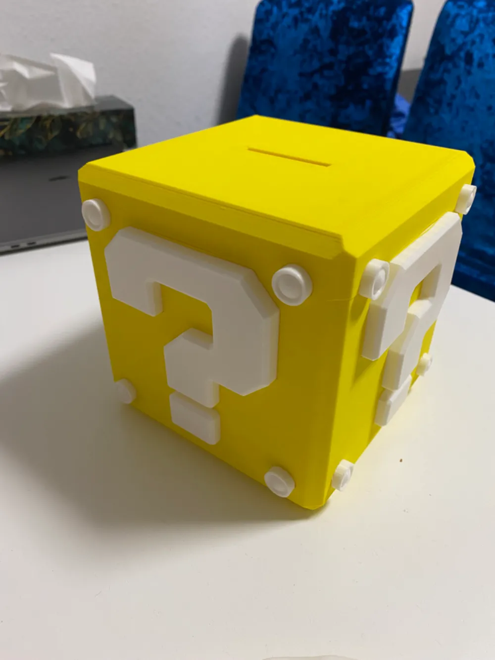 Super Mario Question Mark Box Piggy Bank Coin Box by pythong MakerWorld ...