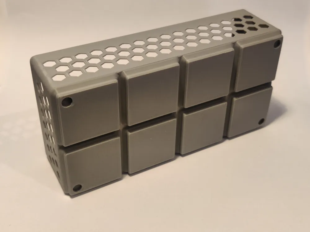 Gridfinity Bin 2x4 - Hex Wall Remixed by Levi Moore - MakerWorld