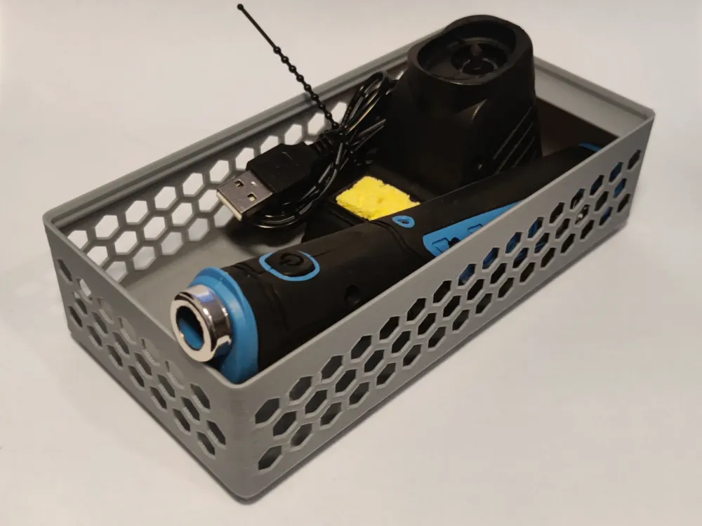 Gridfinity Bin 2x4 - Hex Wall - Free 3D Print Model - MakerWorld