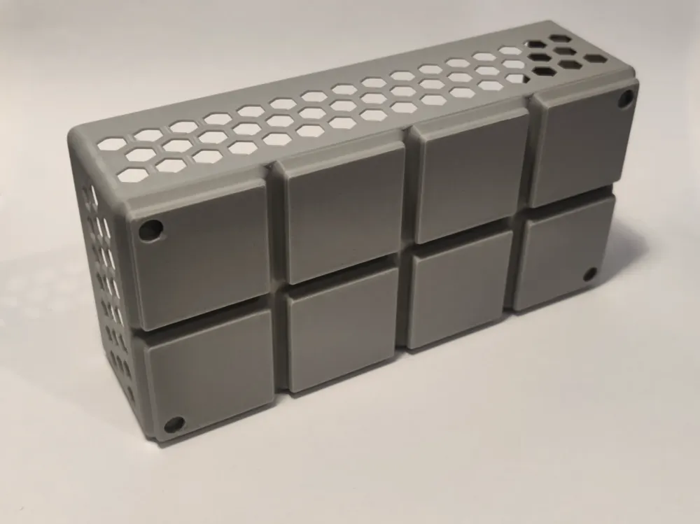 Gridfinity Bin 2x4 - Hex Wall - Free 3D Print Model - MakerWorld