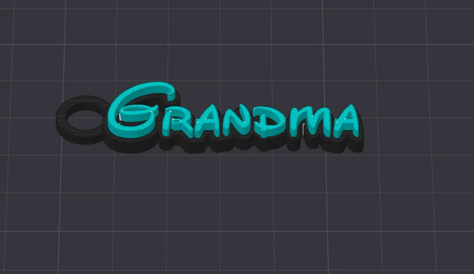 Disney Font Keychain Grandma by Tree_IQ - MakerWorld