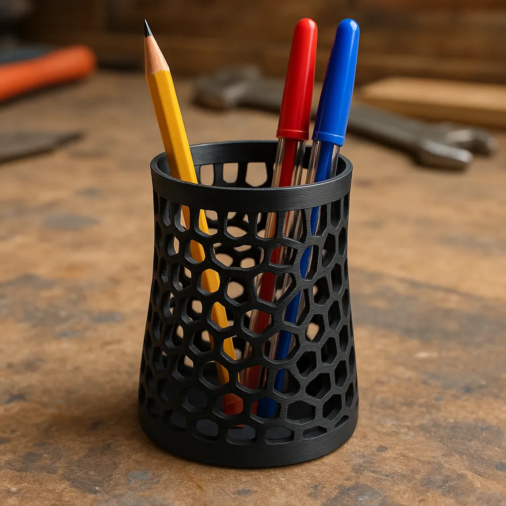 HexaGrip Pen and paint brush Holder by Ryeezy MakerWorld: Download Free 3D Models