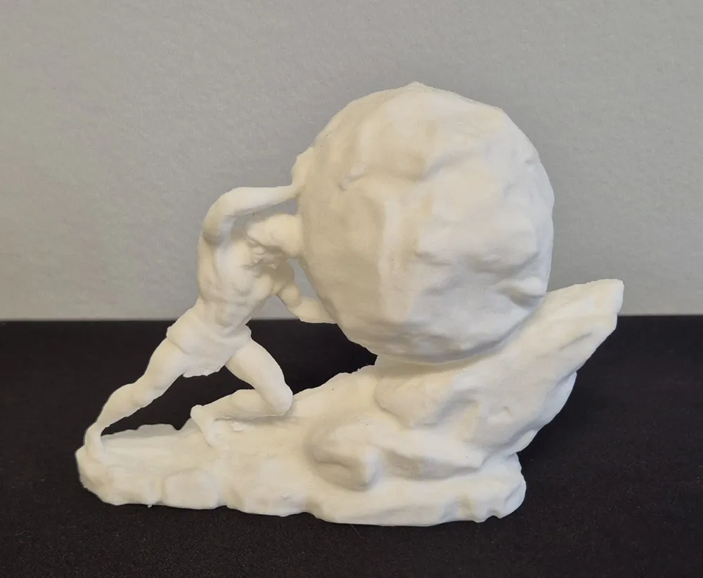 Sisyphus sculpture marble - Free 3D Print Model - MakerWorld