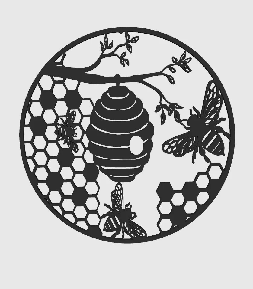 Bee honeycomb art decor / wall art by Slovan - MakerWorld