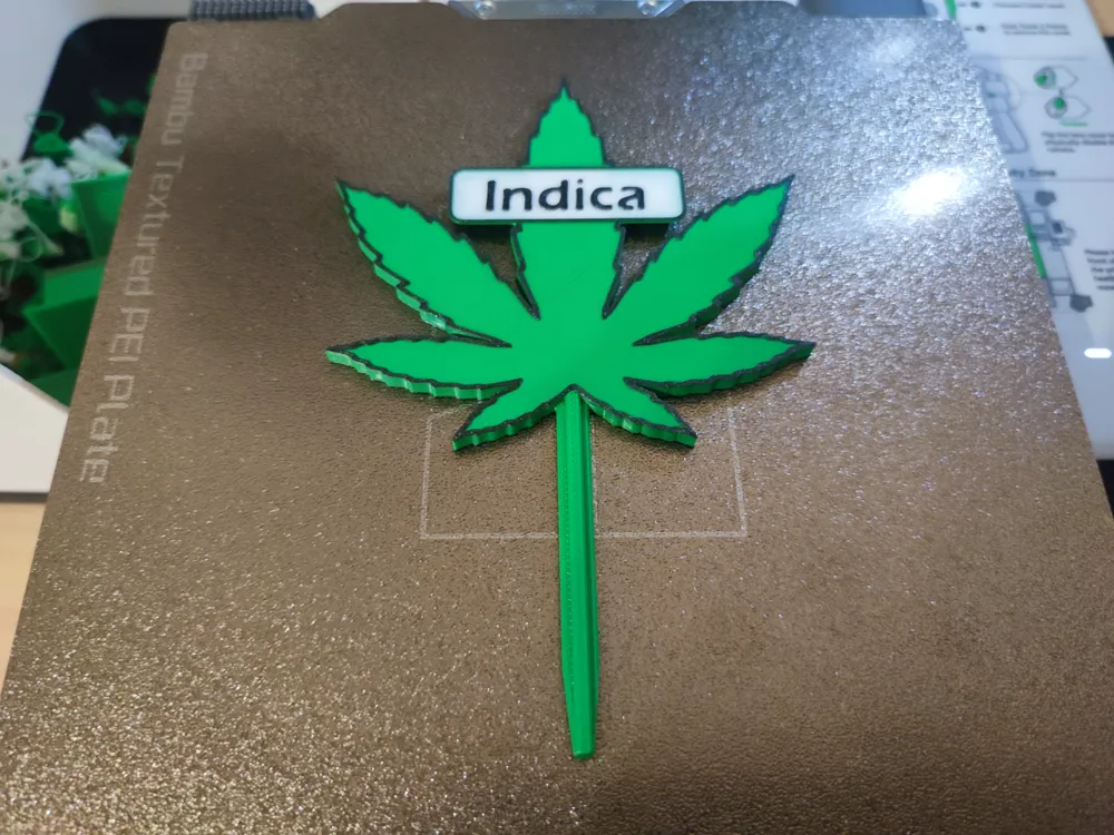 Cannabis Sign - Hemp / Hanf Plant Sign by BamBam Design - MakerWorld