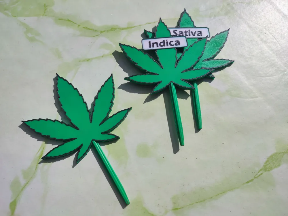 Cannabis Sign - Hemp / Hanf Plant Sign by BamBam Design - MakerWorld