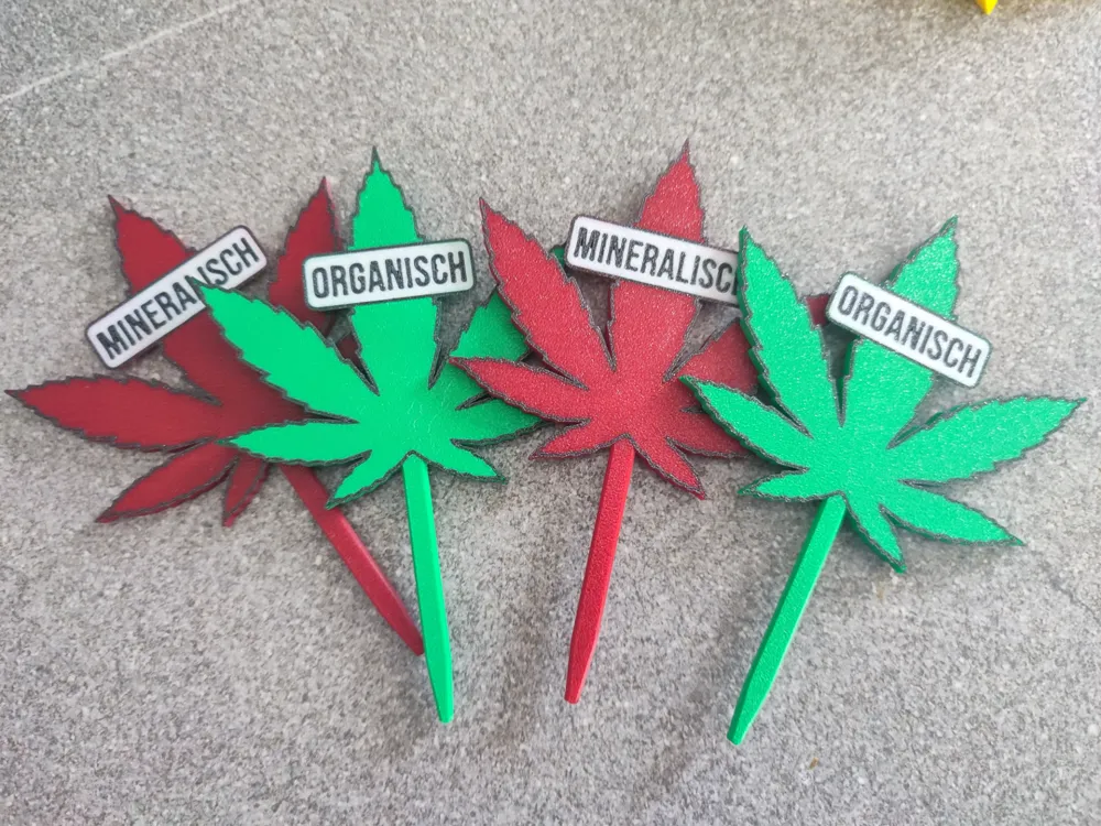 Cannabis Sign - Hemp / Hanf Plant Sign by BamBam Design - MakerWorld