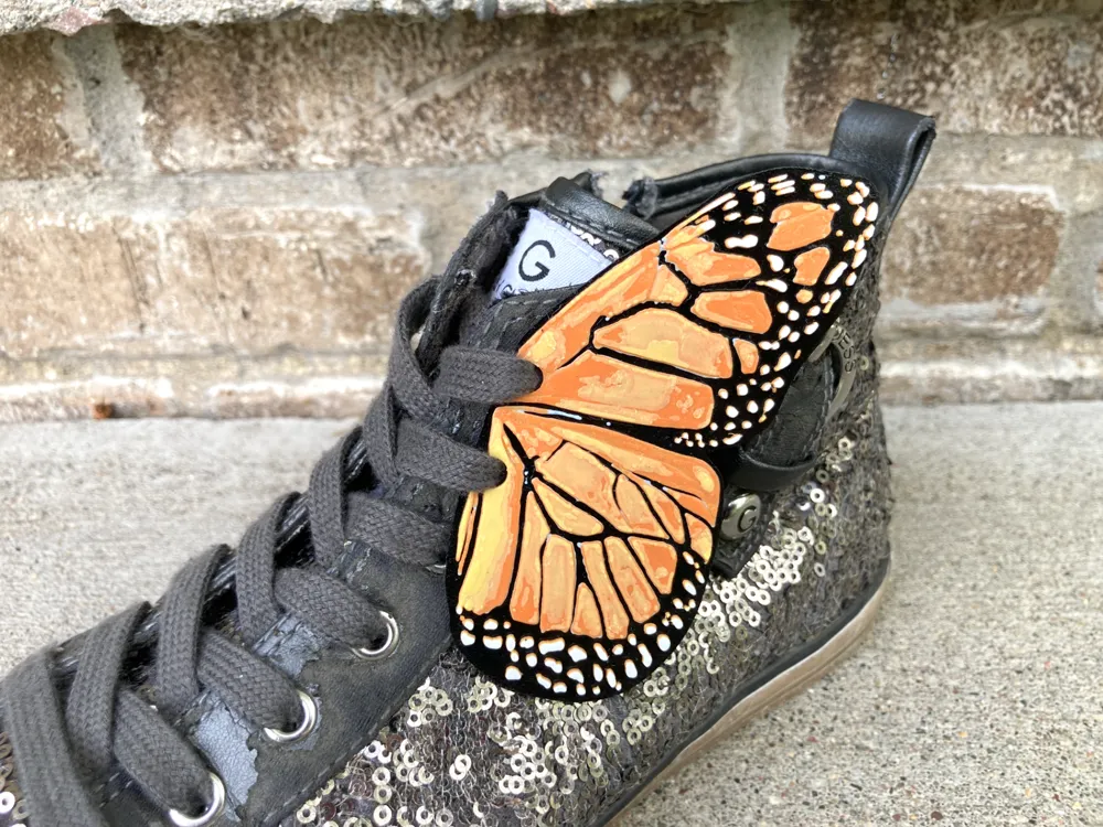 Monarch Butterfly Wing Shoelace Shoe Decoration by PenolopyBulnick ...