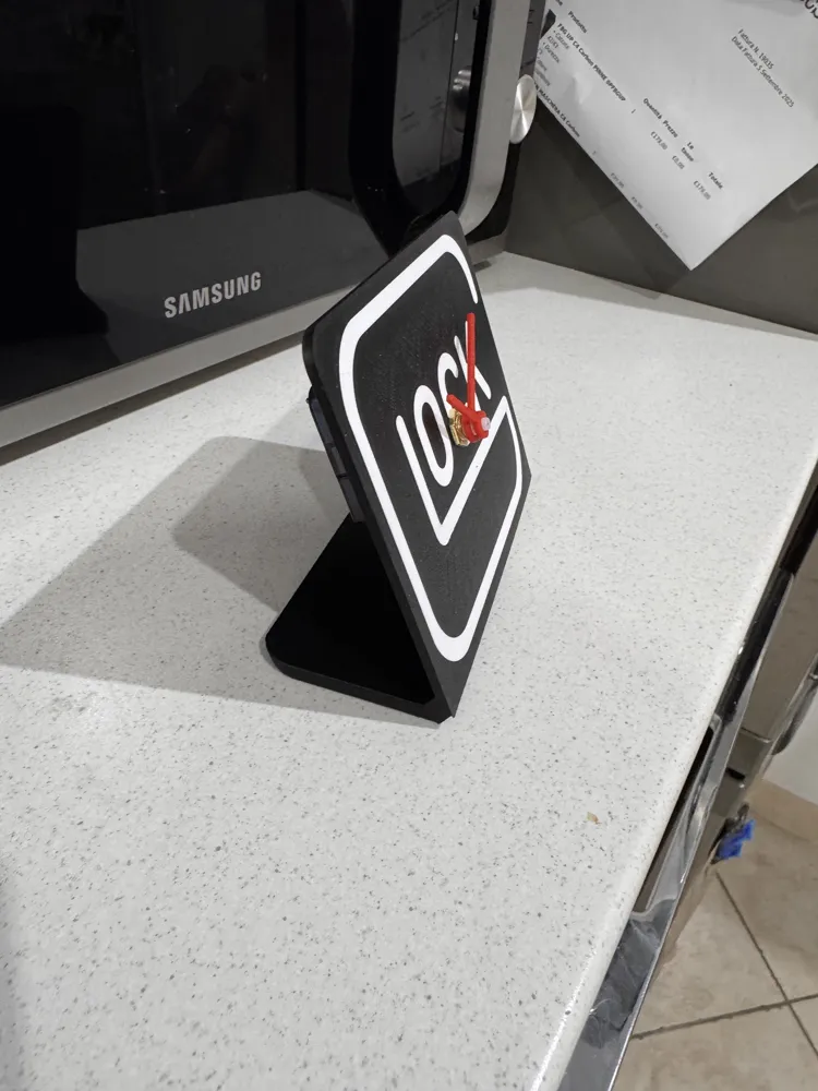 Desk Glock clock - Free 3D Print Model - MakerWorld