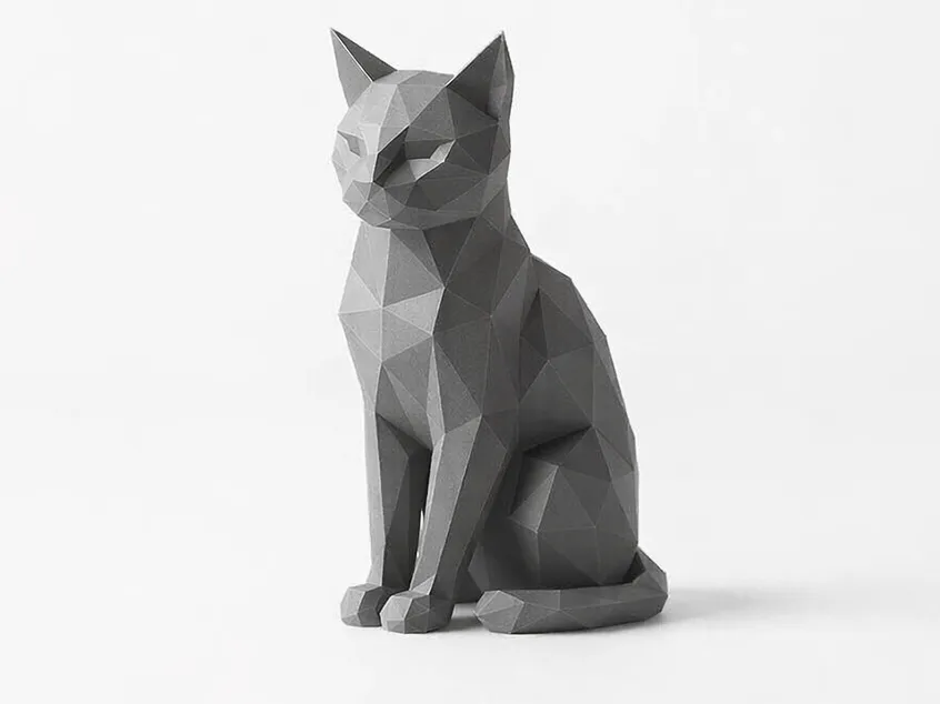 Low Poly Katze – Kostenloses 3D-Druckmodell – MakerWorld