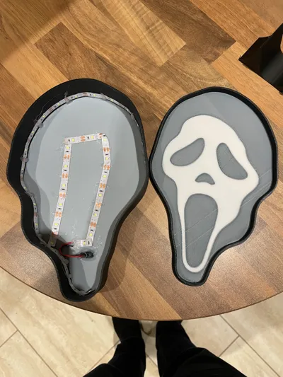 Scream - Ghostface LED Lamp / Light / Horror by AKiwi92 - MakerWorld