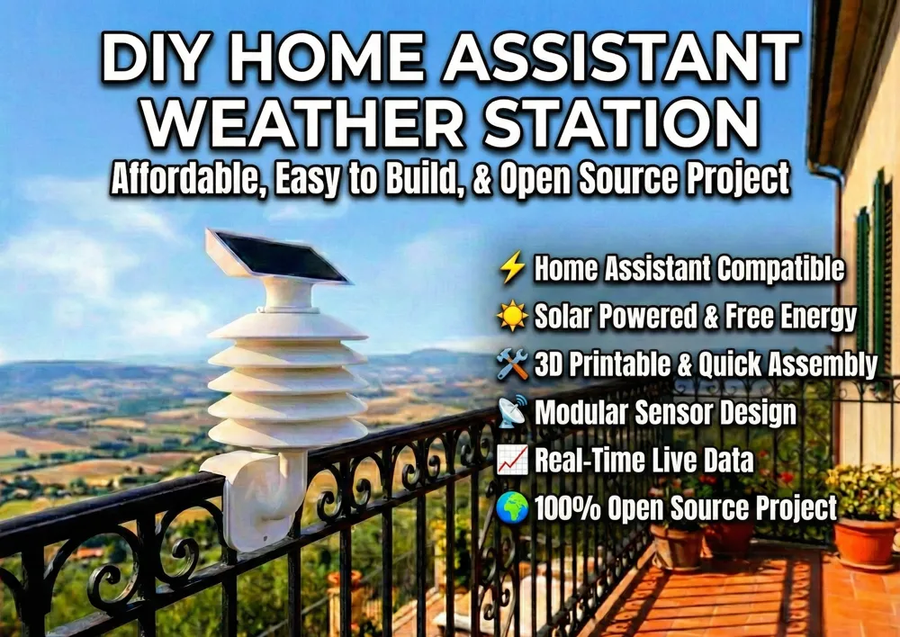 Solar IoT Weather Station - ESP32 & Home Assistant - Free 3D Print ...