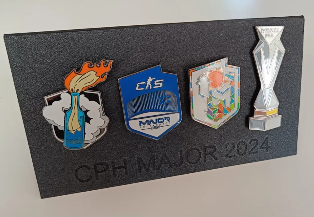 Pinboard / stand for PGL CS2 Copenhagen major 2024 by eksujpin - MakerWorld