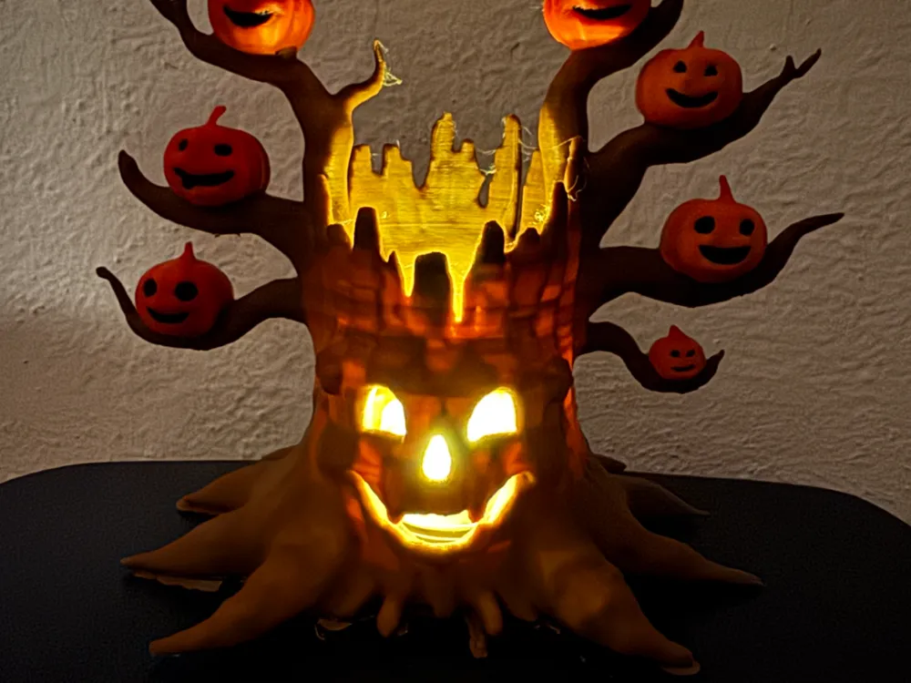 Pumpkin Tree - Free 3D Print Model - MakerWorld