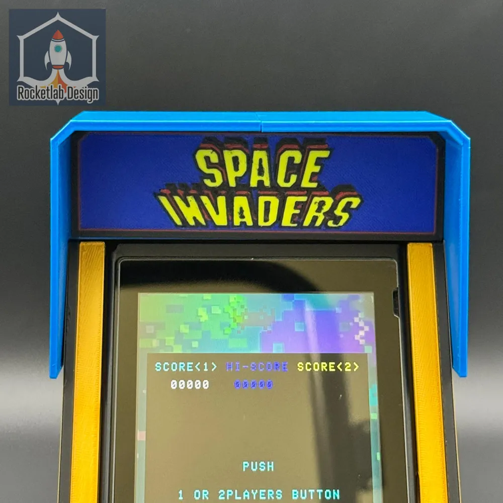 Space Invaders Nintendo Switch V2 Arcade Cabinet by Rocketlab Design - MakerWorld