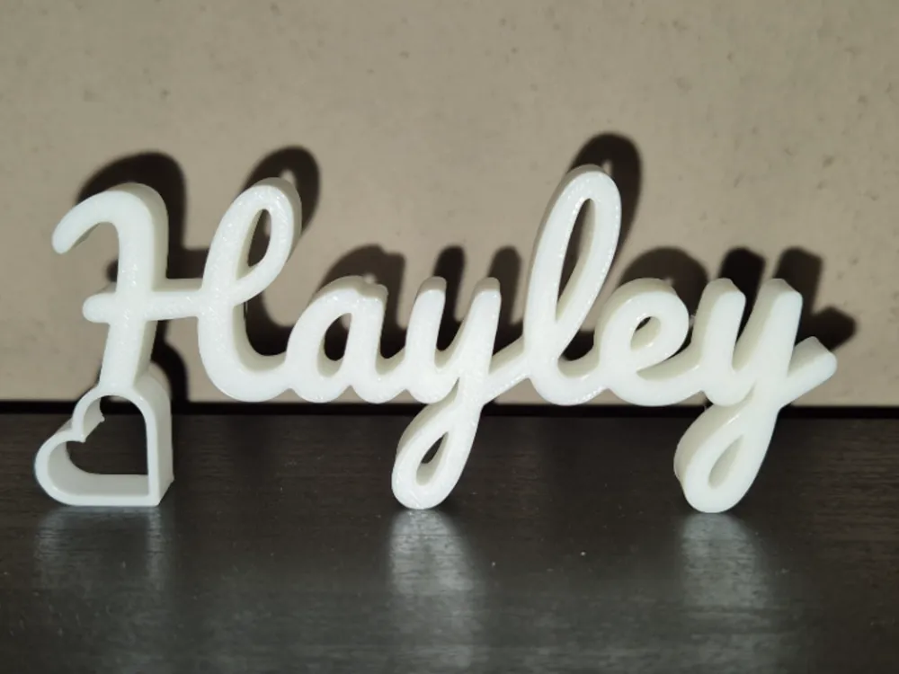 Hayley Name Sign Display Decor - Free 3D Print Model - MakerWorld