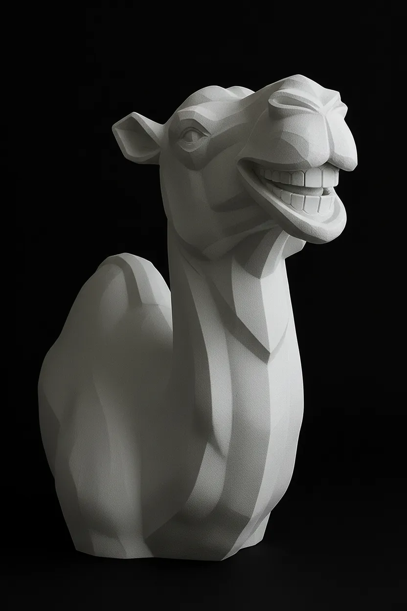 Stylized Camel Head Art Sculpture - Free 3D Print Model - MakerWorld