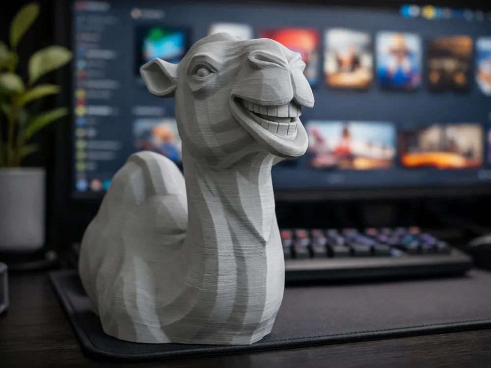 Stylized Camel Head Art Sculpture - Free 3D Print Model - MakerWorld