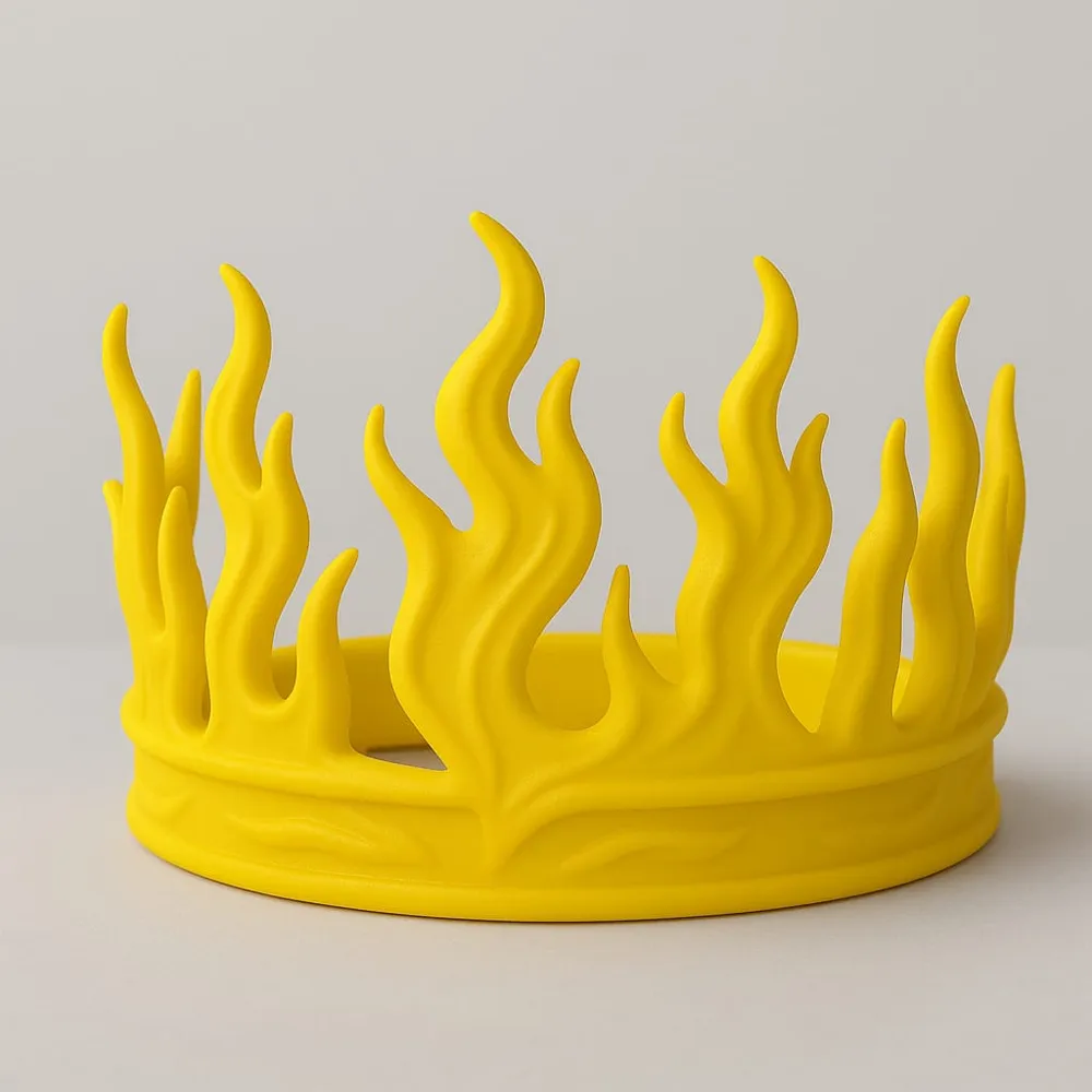 Inferno Queen – Flame Crown - Free 3D Print Model - MakerWorld