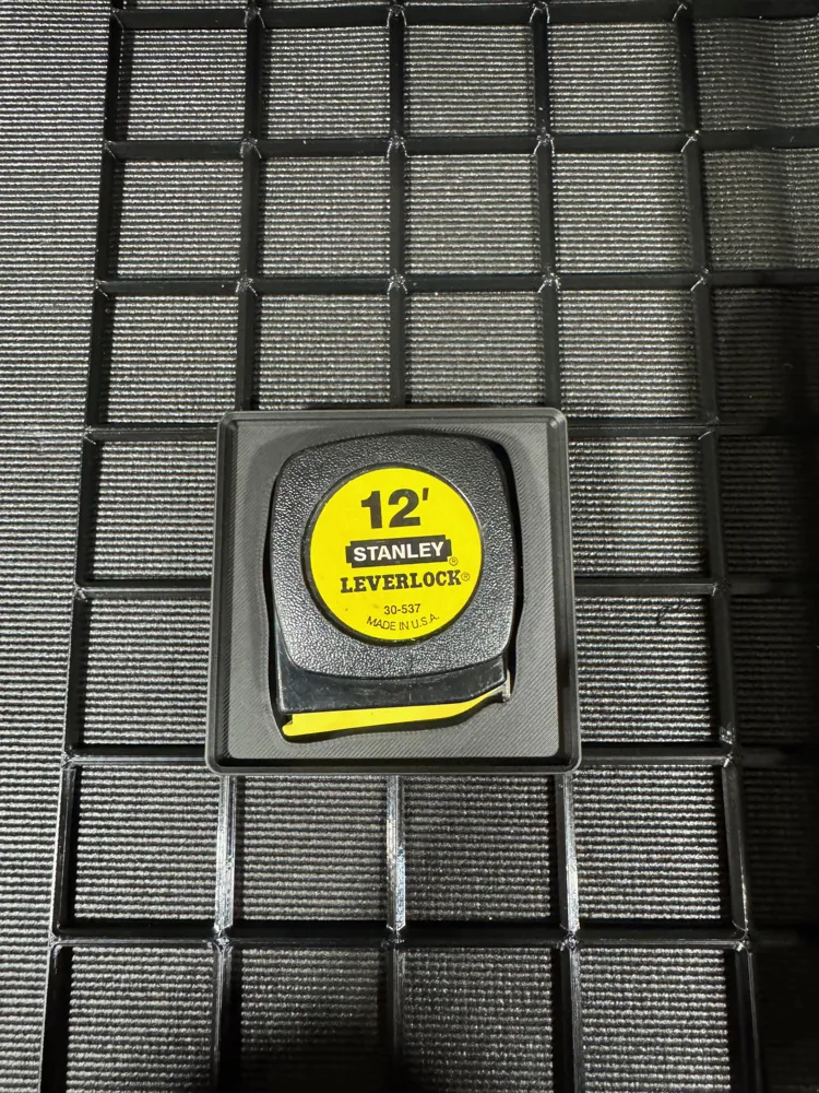 Stanley tape measure gridfinity (12' Leverlock) - Free 3D Print Model ...