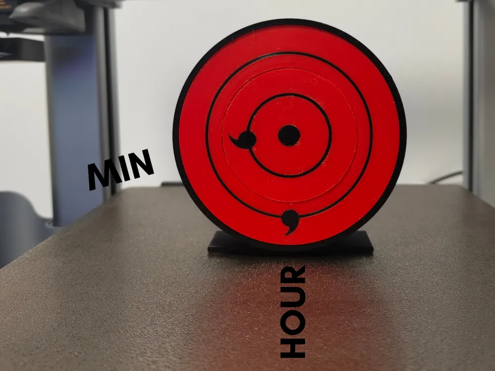 Naruto - Sharingan Clock - Free 3D Print Model - MakerWorld