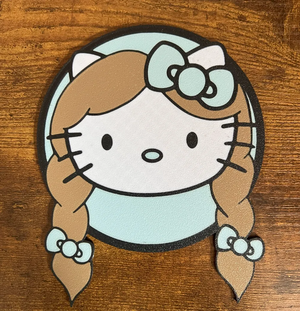 Hello Kitty cosplaying Dorothy Coaster by StudBuffin - MakerWorld