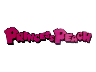 Princess Peach Logo 2D Wall Art Nintendo Decor - Free 3D Print Model ...
