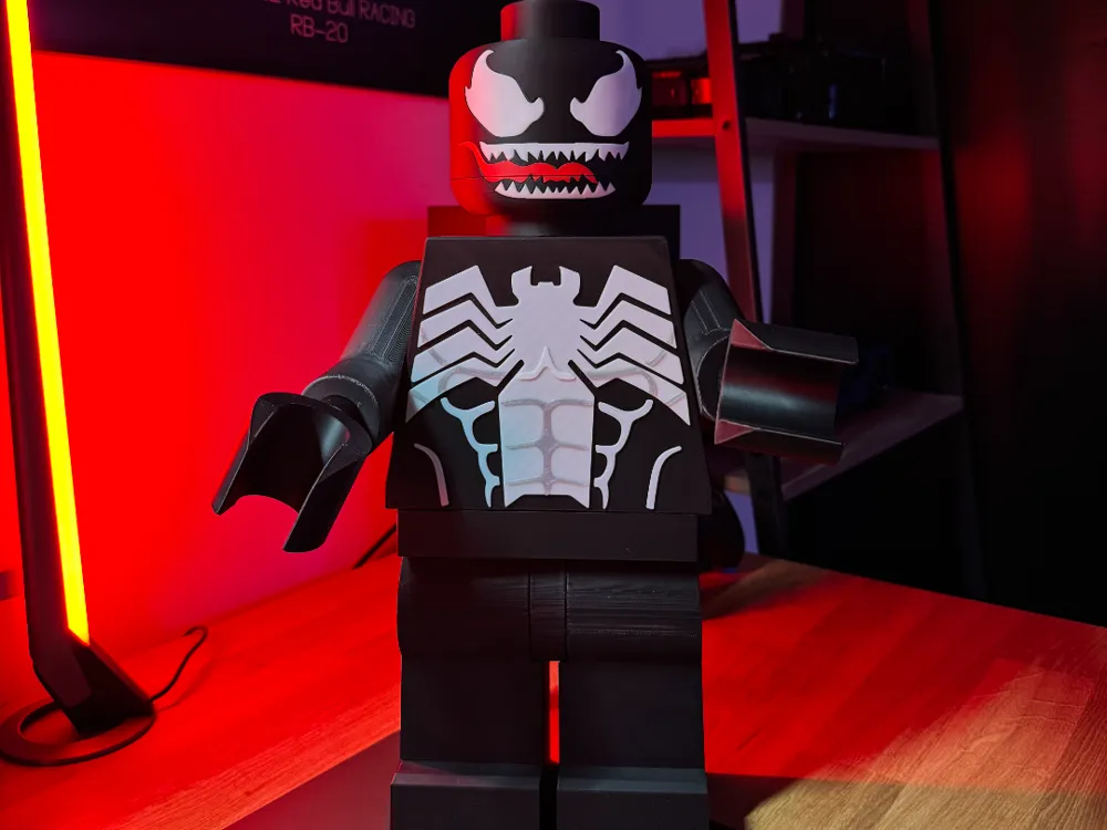 Venom Symbiote Brick Modular Figure (16") - Free 3D Print Model ...