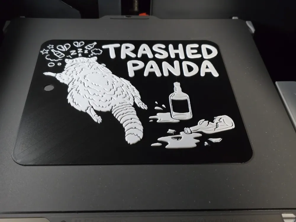 Panda Borracho El mapache viral Impresión a dos colores por Youbobblue ...