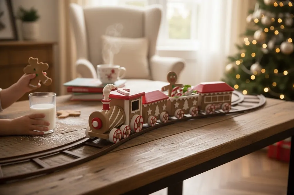 Gingerbread christmas train - Free 3D Print Model - MakerWorld