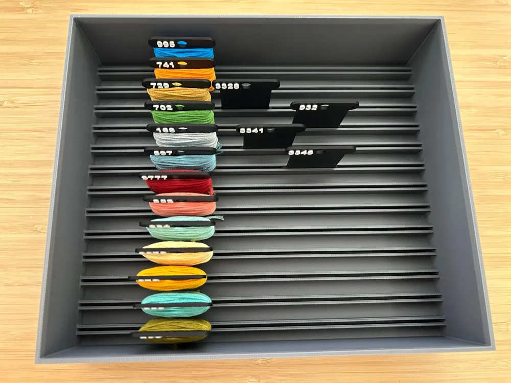 Cross Stitch Thread / Bobbin Case (65no.) - Free 3D Print Model ...