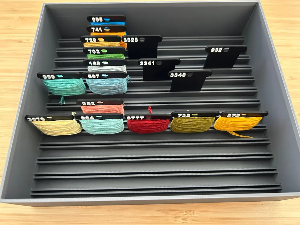 Cross Stitch Thread / Bobbin Case (65no.) - Free 3D Print Model ...