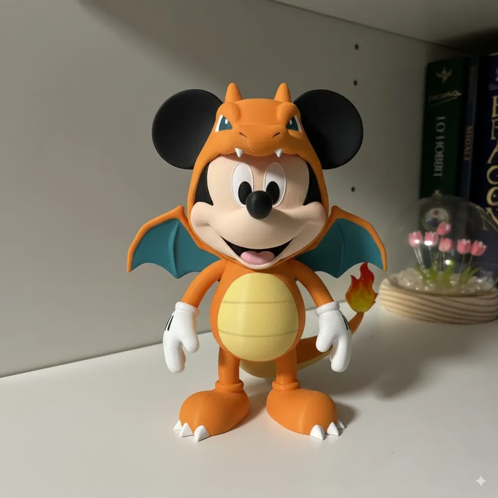 mickey mouse - charizard by lucamoretti86 MakerWorld: Download Free 3D ...