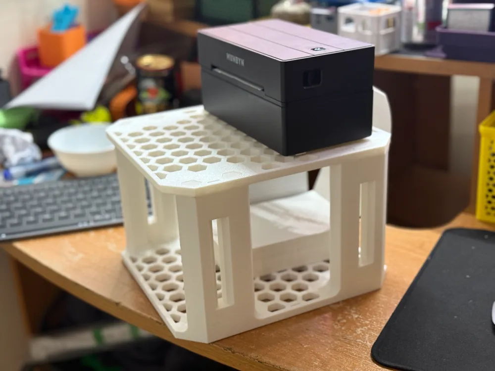 Large Modular Stacking Hexagon Desk Shelves by Eternity Labs - MakerWorld