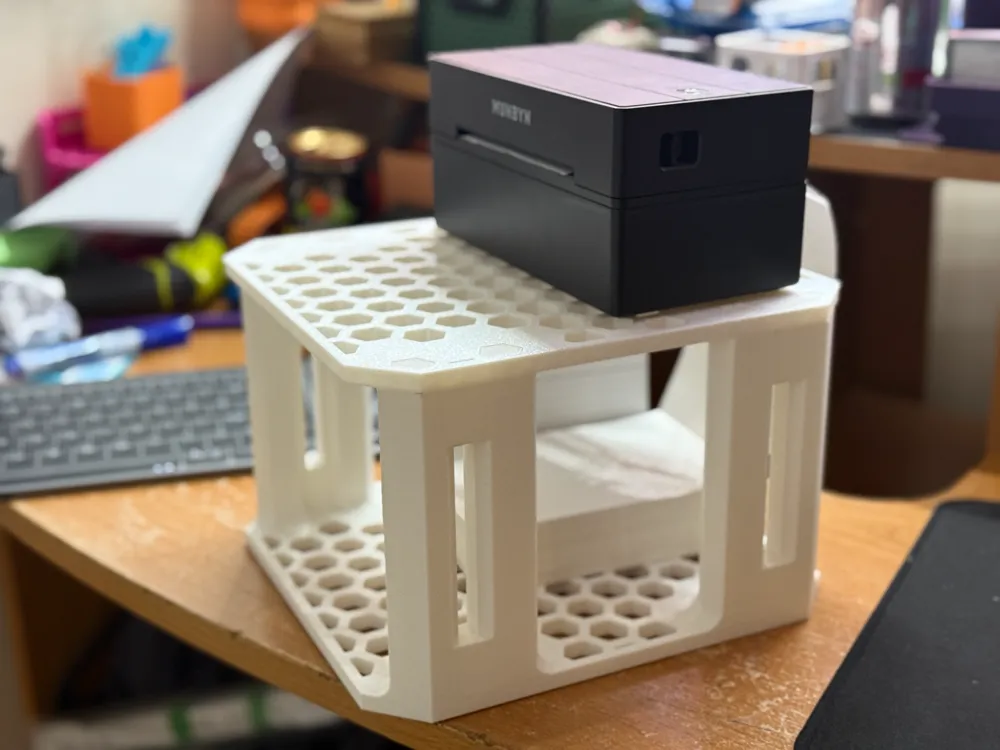 Large Modular Stacking Hexagon Desk Shelves by Eternity Labs MakerWorld: Download Free 3D Models