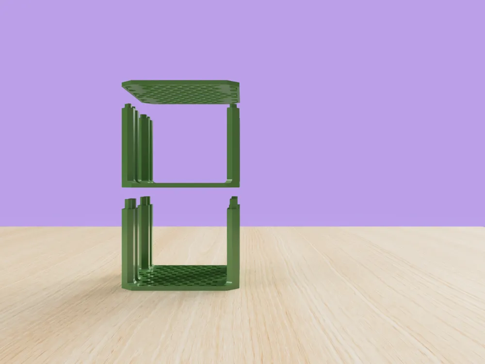 Large Modular Stacking Hexagon Desk Shelves by Eternity Labs MakerWorld: Download Free 3D Models