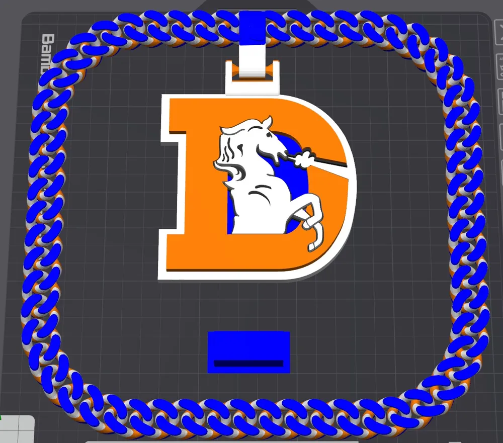 Denver Broncos Retro Chain - Free 3D Print Model - MakerWorld